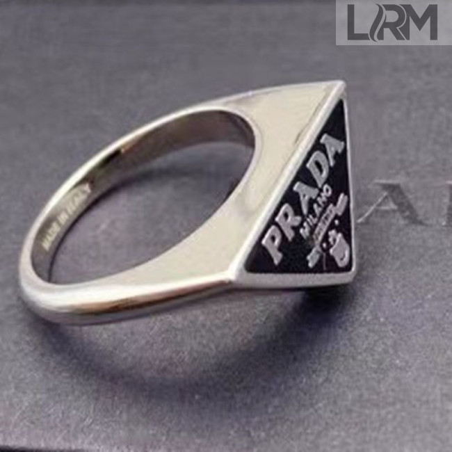Prada Logo Ring Black 2021